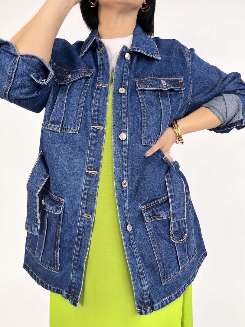 Giacca dark denim tasconi - Lebistore